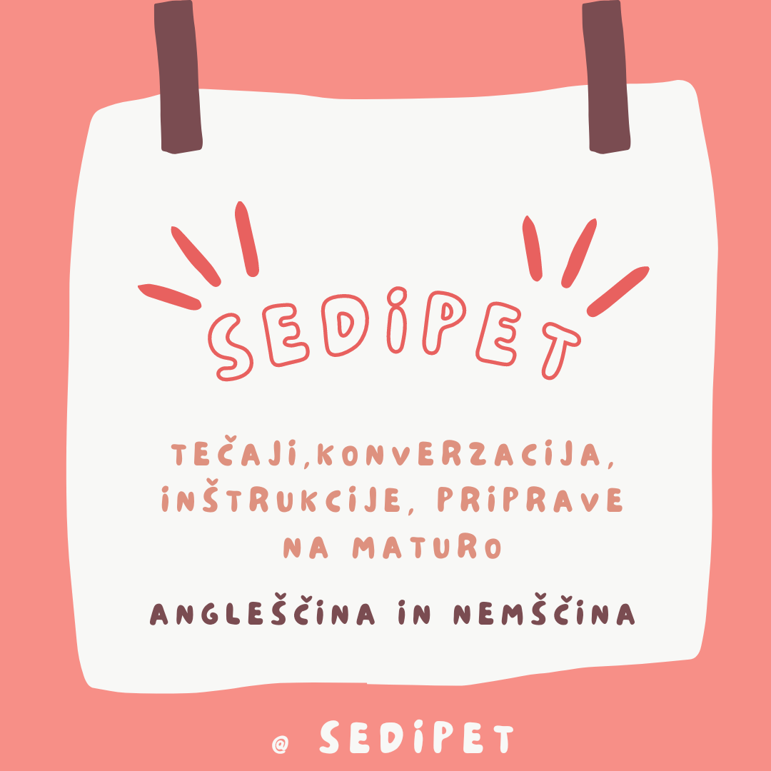 Sedipet - sedipet, IZOBRAŽEVALNE STORITVE